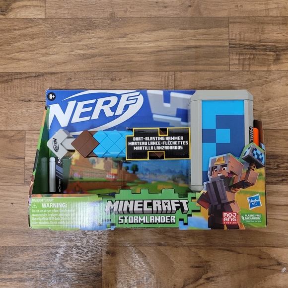 Nerf | Toys | Nerf Minecraft Stormlander Dartblasting Hammer Fires 3 ...